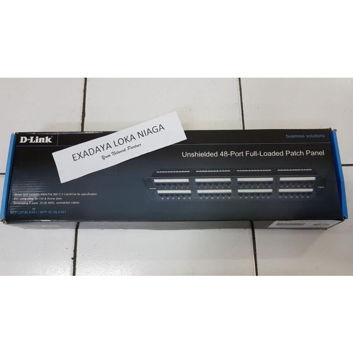 Jual D-LINK Patch Panel 48 Port Cat.6 / Patchpanel Cat6 ( NPP-C61BLK481 ...