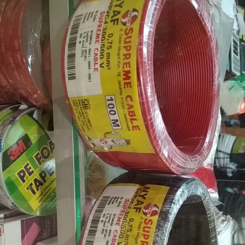 Jual KABEL NYAF 0,75MM 0,75 MM SUPREME ROL 100 METER | Shopee Indonesia