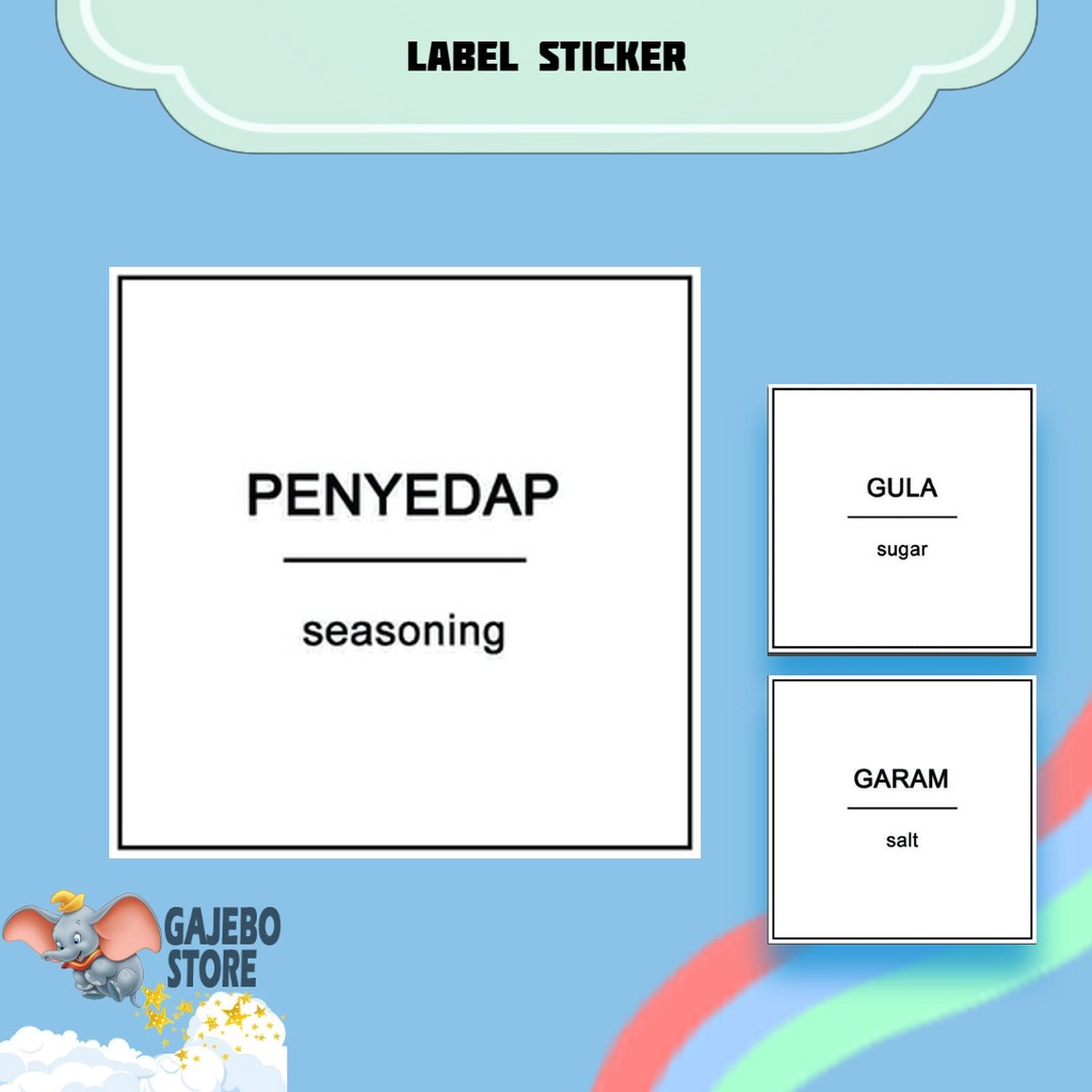 Jual STIKER BUMBU DAPUR / LABEL STICKER WADAH MAKANAN / TOPLES BUMBU ...
