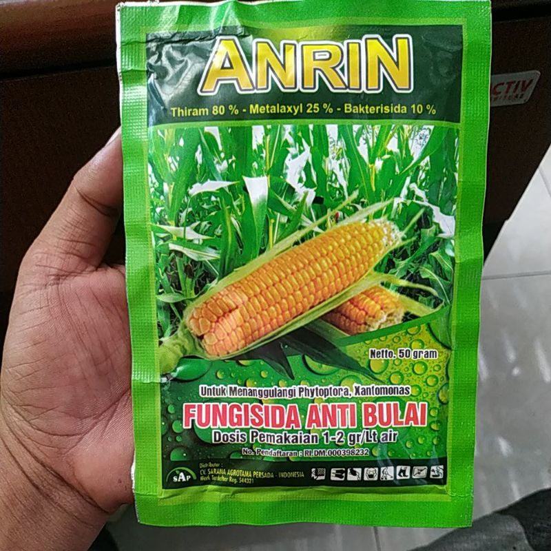 Jual FUNGISIDA ANRIN ANTI BULAI JAGUNG kemasan 50 gram | Shopee Indonesia