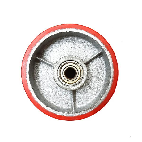 Jual Roda Caster / Troli / Troly PU Merah 8 Heavy Duty Inch Wheel Only ...