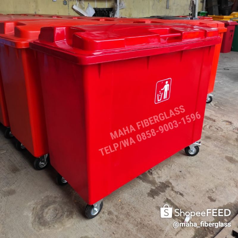 Jual TEMPAT SAMPAH BESAR/BAK SAMPAH BESAR 660 LITER RODA | Shopee Indonesia