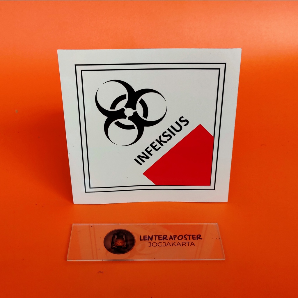 Jual Stiker Tempat Sampah Infeksius warna Putih, Bahan Stiker Kertas ...