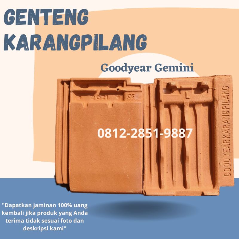 Jual Genteng Goodyear Karangpilang Tipe Gemini Flat | Shopee Indonesia