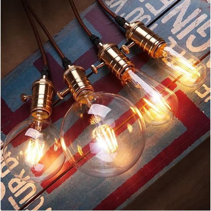 Jual Lampu Bulb LED Filamen Edison Vintage G80 4W / 4 Watt Fitting E27 ...