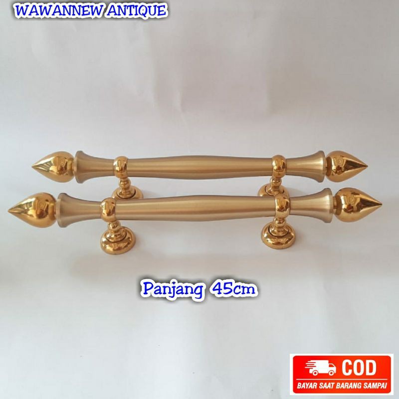 Jual Handle Pintu / Gagang Pintu Rumah Pagar Kuningan Motif Monas Sawo ...