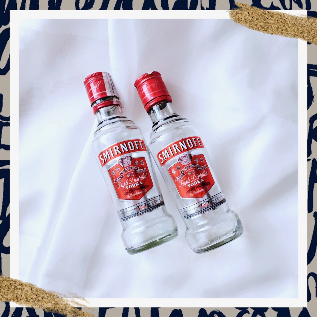 Jual Set BOTOL KOSONG BEKAS SMIRNOFF VODKA Mini Liquor Bottle 200ml ...