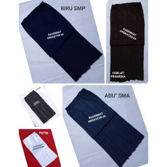 Jual ROK SEKOLAH PANJANG SMP SMA PRAMUKA HITAM PUTIH / SERAGAM SEKOLAH / ROK REMPEL PLISKET ...