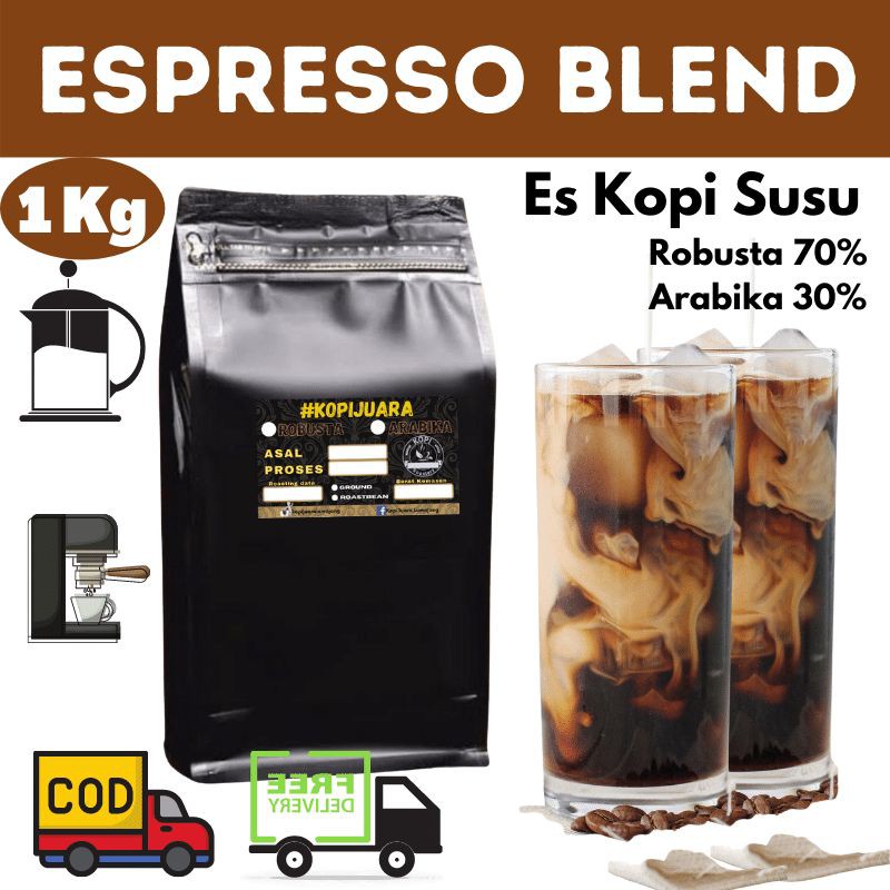 Jual Kopi House Blend Espresso 1Kg | Robusta70% Arabika30% | Resep Es ...