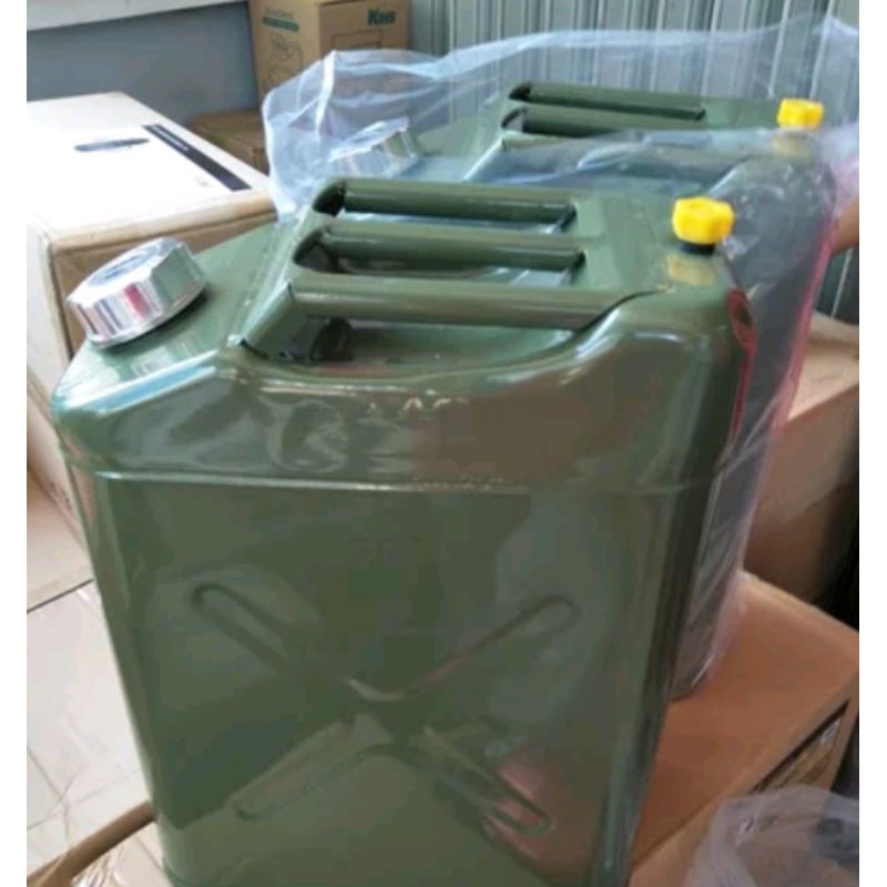 Jual jerigen bensin besi / jerigen metal krisbow 20 liter | Shopee ...
