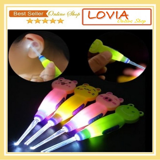 Jual Korek Kuping Senter Karakter Lucu Flashlight Earpick Pembersih ...