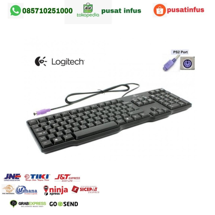 Jual Logitech Keyboard K100 PS2 | Shopee Indonesia