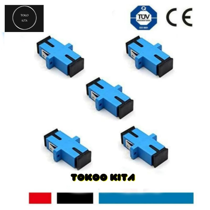 Jual Adapter Fiber Optik SC UPC OPTIC FO ADAPTOR SC SIMPLEX BIRU FIBER ...