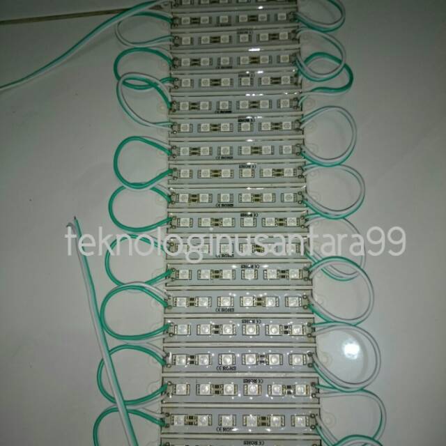 Jual Led modul SMD 5050 waterproof 6 mata led per strip 12 v 12v 12 volt untuk minimal 20strip ...