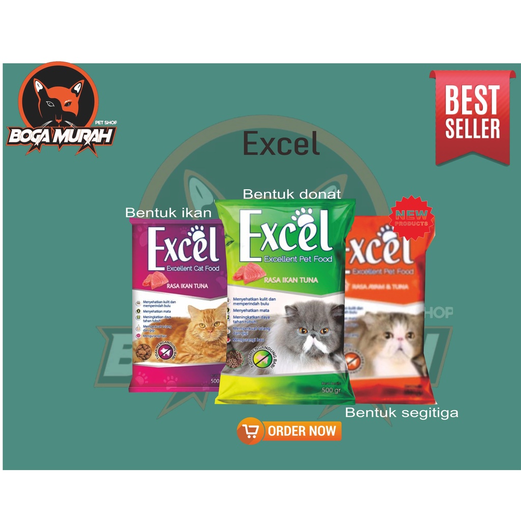 Jual Excel 500 gram dry food makanan kucing | Shopee Indonesia