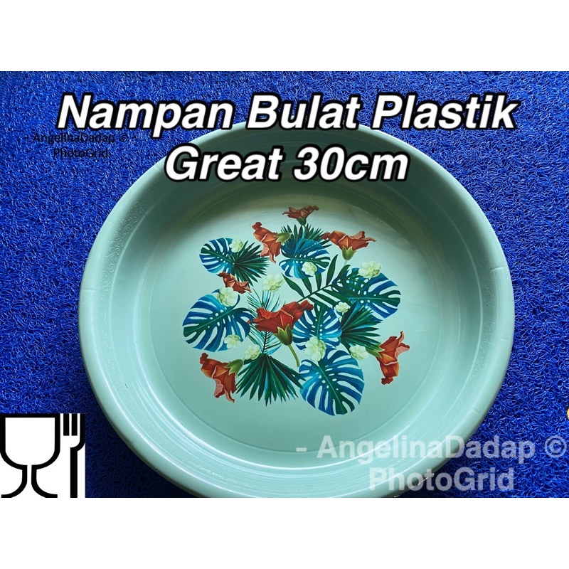 Jual [BEST SELLER]Nampan Bulat Plastik Great Wadah Bulat Tatakan ...