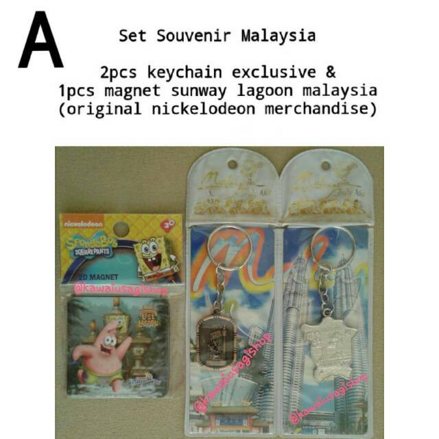 Jual souvenir malaysia keychain gantungan kunci & magnet tempelan ...