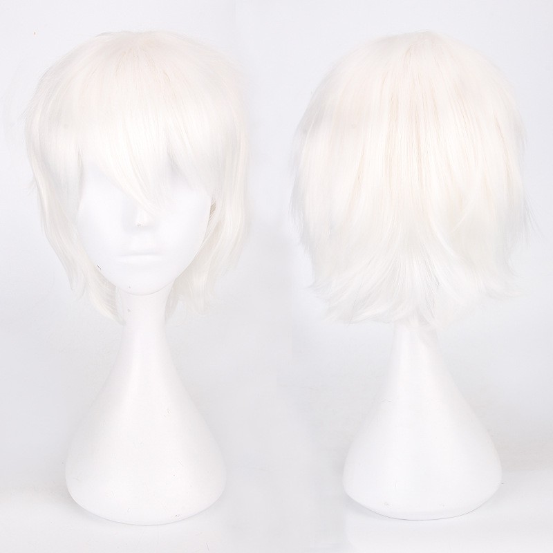 Jual K049-1 wig base white putih pendek cowok cosplay rambut palsu ...