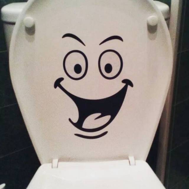 Jual Stiker SMILE Besar untuk WC Toilet Sticker Kamar Mandi Kloset ...
