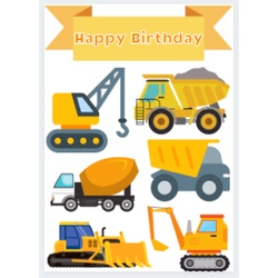 Jual Topper Cake // Excavator // alat berat // custom nama | Shopee ...