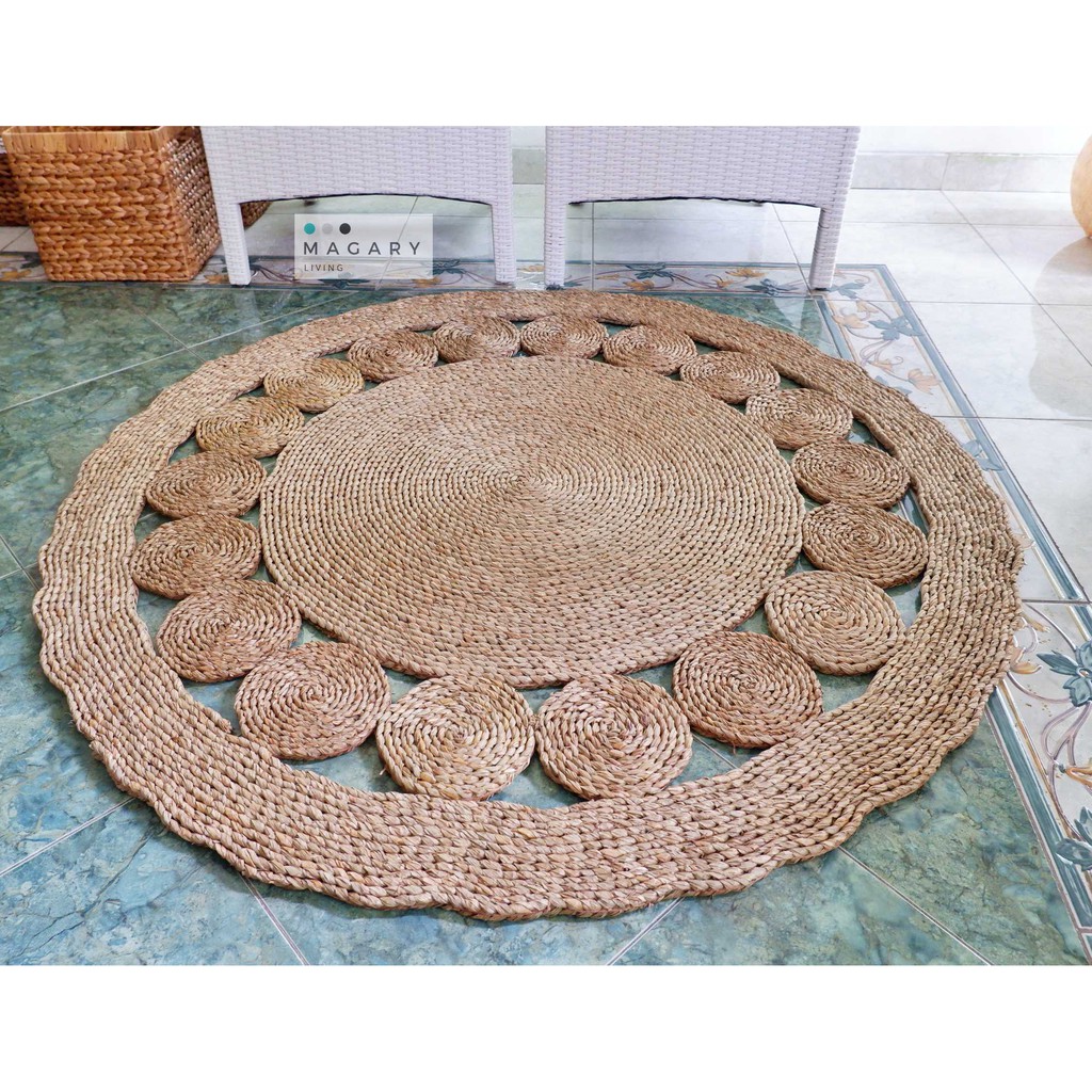 Jual Sofia Rug 120 cm - round rug - karpet - karpet anyam - karpet ...
