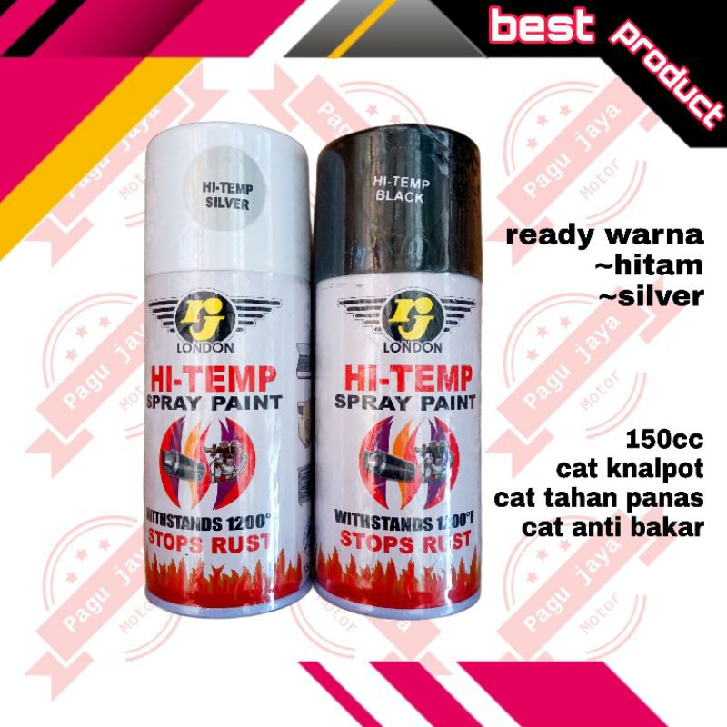 Jual TAHAN PANAS 150cc cat knalpot hitam black hi temp RJ london PILOX PILOK | Shopee Indonesia