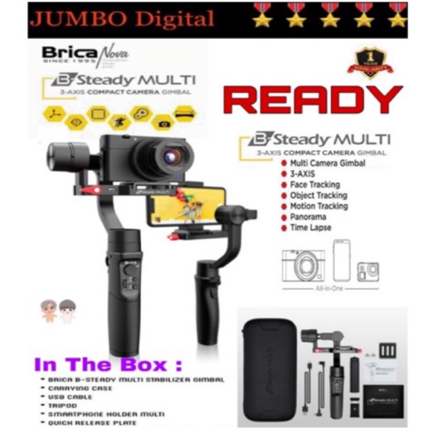 Jual Brica B-Steady Multi bsteady multi 3-Axis Gimbal Compact Camera ...