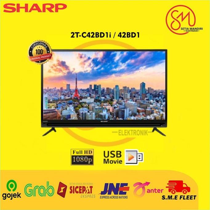 Jual SHARP LED TV 42 Inch 42BD1 Full HD DVB-T2 HDMI USB Movie 2T-C42BD1i | Shopee Indonesia