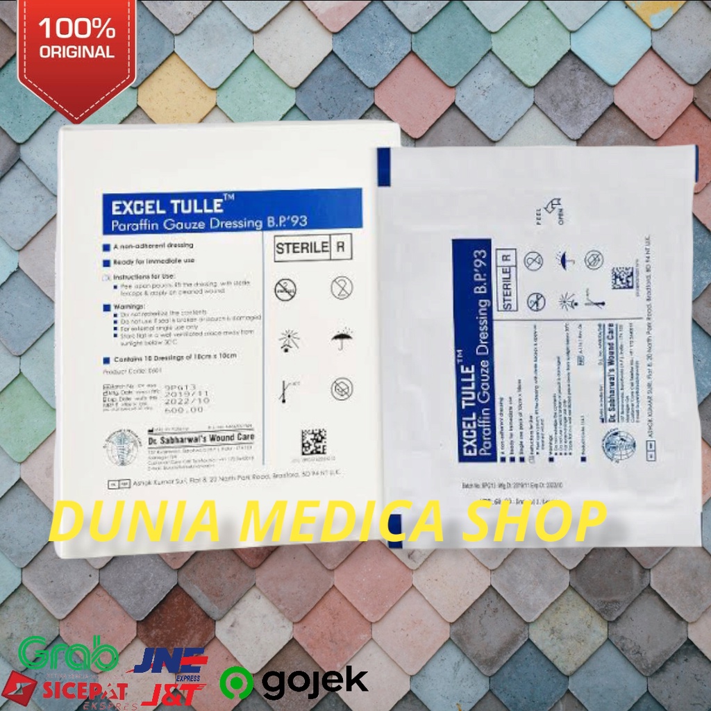 Jual Pembalut kasa excel tulle paraffin gauze dressing | Shopee Indonesia