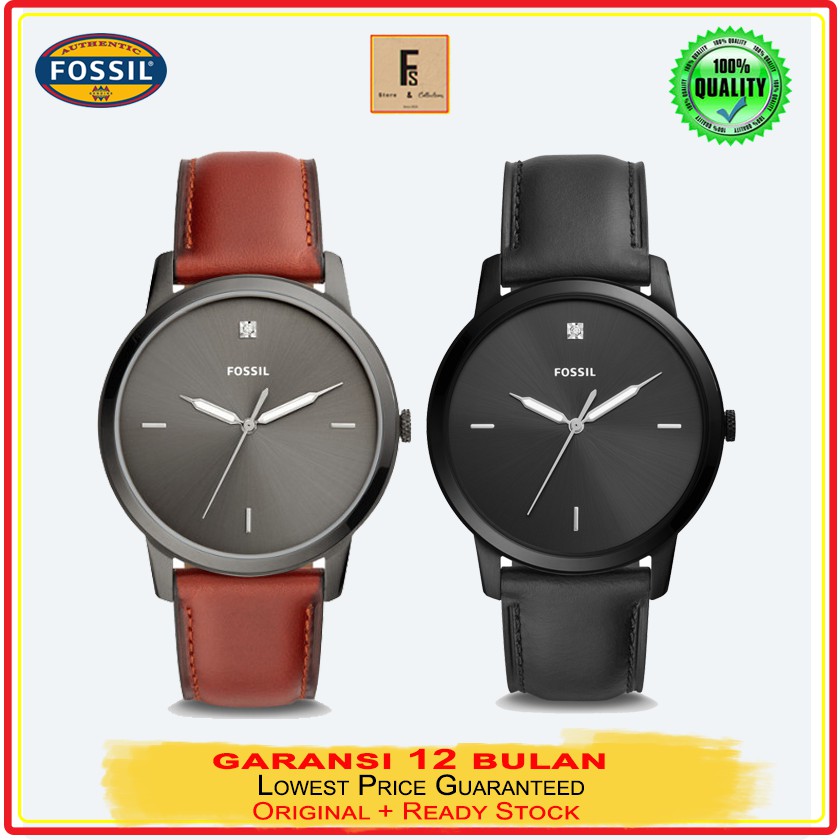 Jual Jam Tangan Pria Fossil The Minimalist Carbon Series Three-Hand ...