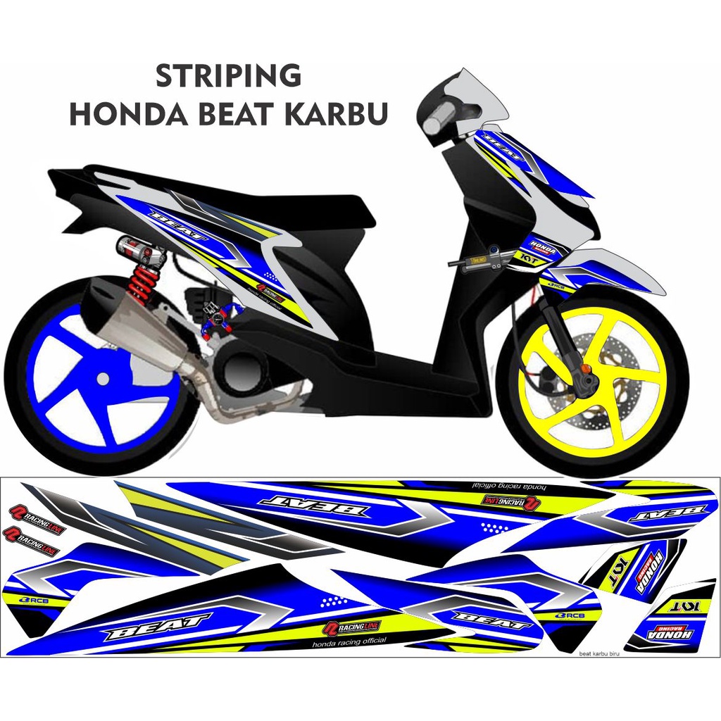 Jual STRIPING HONDA BEAT KARBU VARIASI RACING SANGAT COCOK BUAT MOROT ...