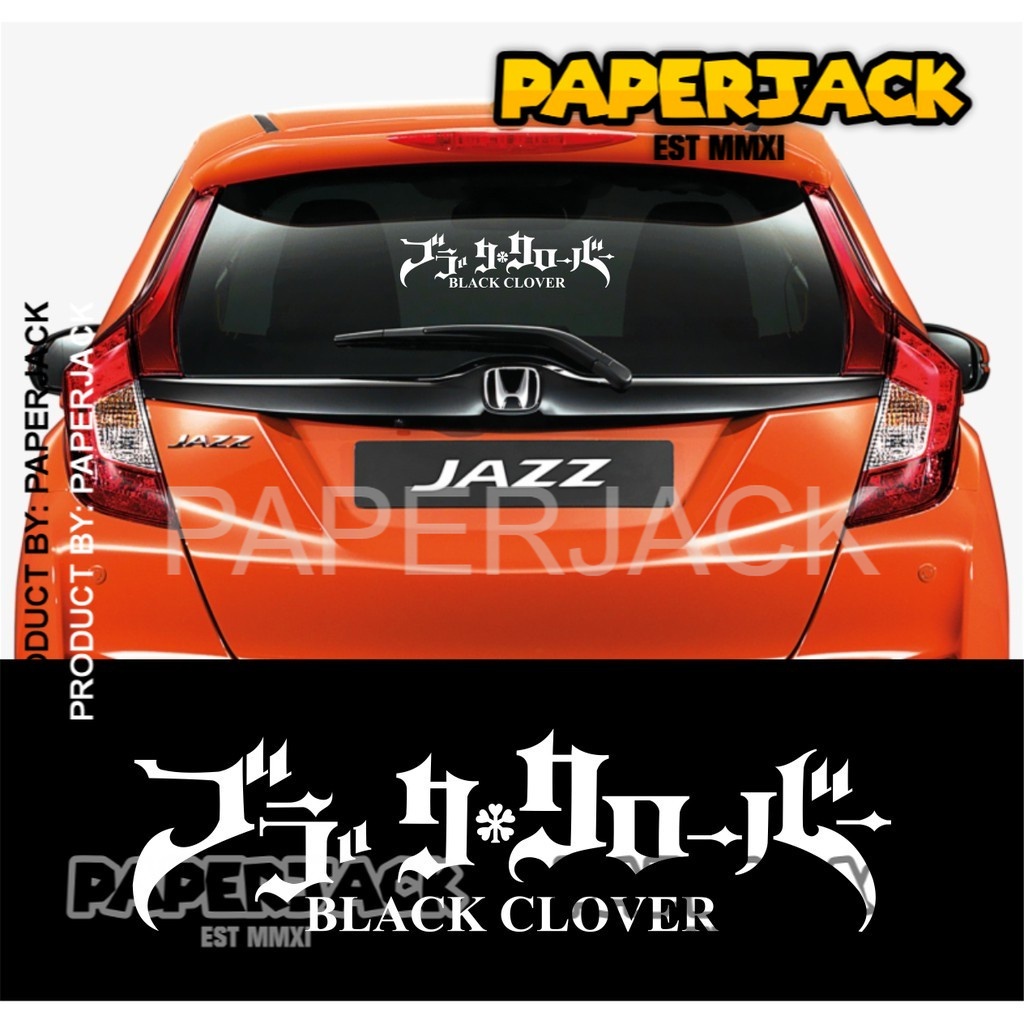 Jual STICKER BLACK CLOVER CUTTING STIKER KACA BELAKANG MOBIL LEBAR 29CM ...