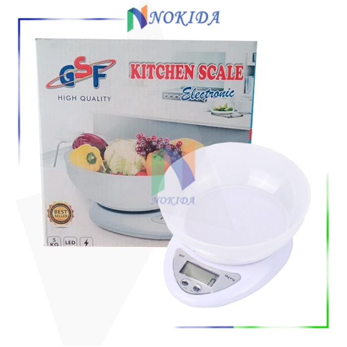 Jual Nokida Kitchen Scale Timbangan Mini GSF 5kg [G-4405] / Timbangan ...