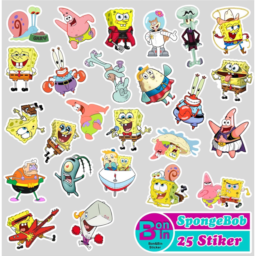 Jual SpongeBob Sticker set (23Pcs) | Shopee Indonesia