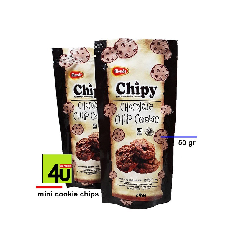 Jual Monde CHIPY - Chocochip Cookie - 50 gr | Shopee Indonesia