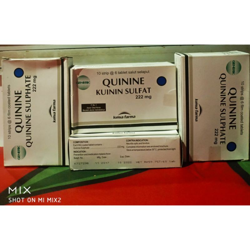 Jual OBAT QUI NINE 222MG-Obat Quini ne 222mg-Box isi 60 Tablet-Obat ...