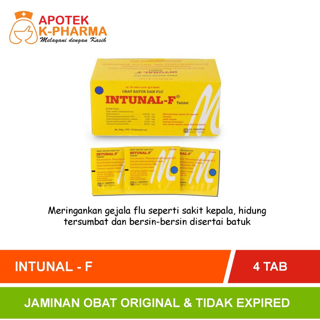 Jual Intunal F Strip Isi 4 Tablet Obat Original Mepro | Shopee Indonesia