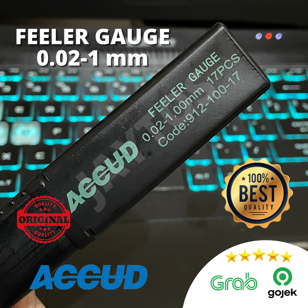 Jual Accud 912 100 17 Feeler Gauge 0.02 - 1.00 mm / Feeler Gage Alat Ukur Celah Gap DIN2275 ...