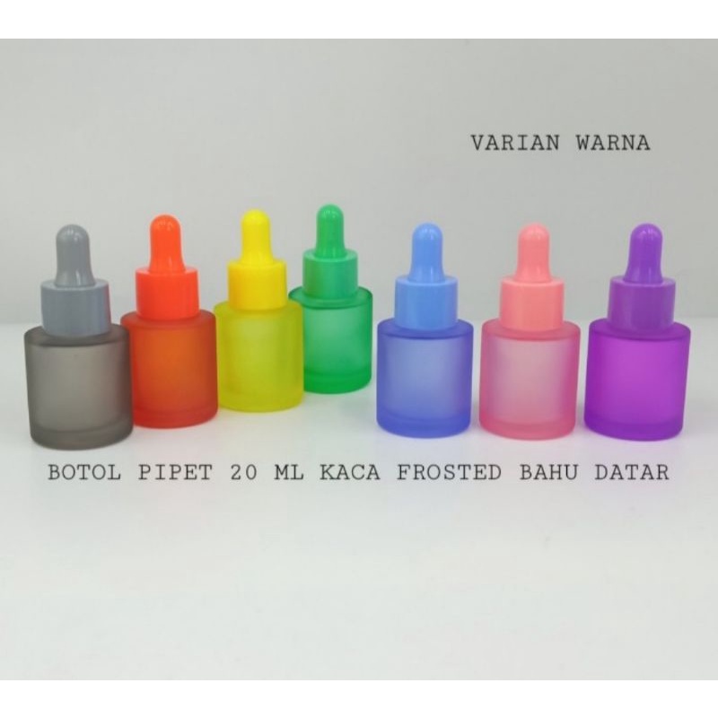 Jual Botol Pipet 20ML Frosted Bahu Datar Botol Kaca Serum 20ML Warna ... Jual Botol Pipet 20ML Frosted Bahu Datar Botol Kaca Serum 20ML Warna ...