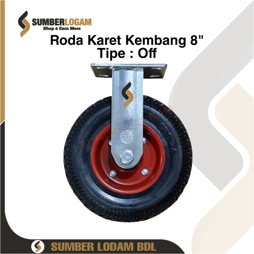 Jual Roda Caster/ Roda Gerobak / Roda Karet Kembang 8" Tipe Off ROHA ...