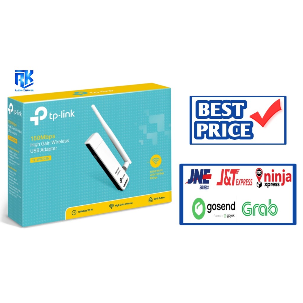 Jual TP - Link 150 Mbps Wireless N USB Adapter + Antenna - TL-WN722N ...