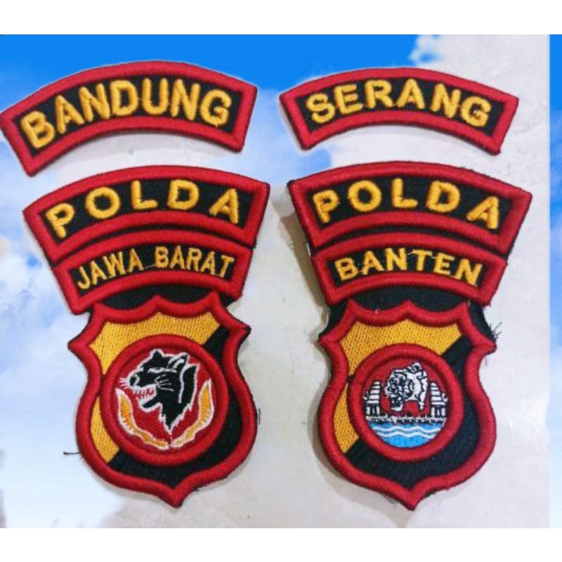 Jual Logo Polda + Lokasi Seluruh Indonesia Bordir Timbul | Shopee Indonesia