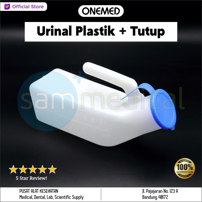 Jual OneMed Urinal / Pispot Pria Plastik + Tutup / pispot laki laki ...