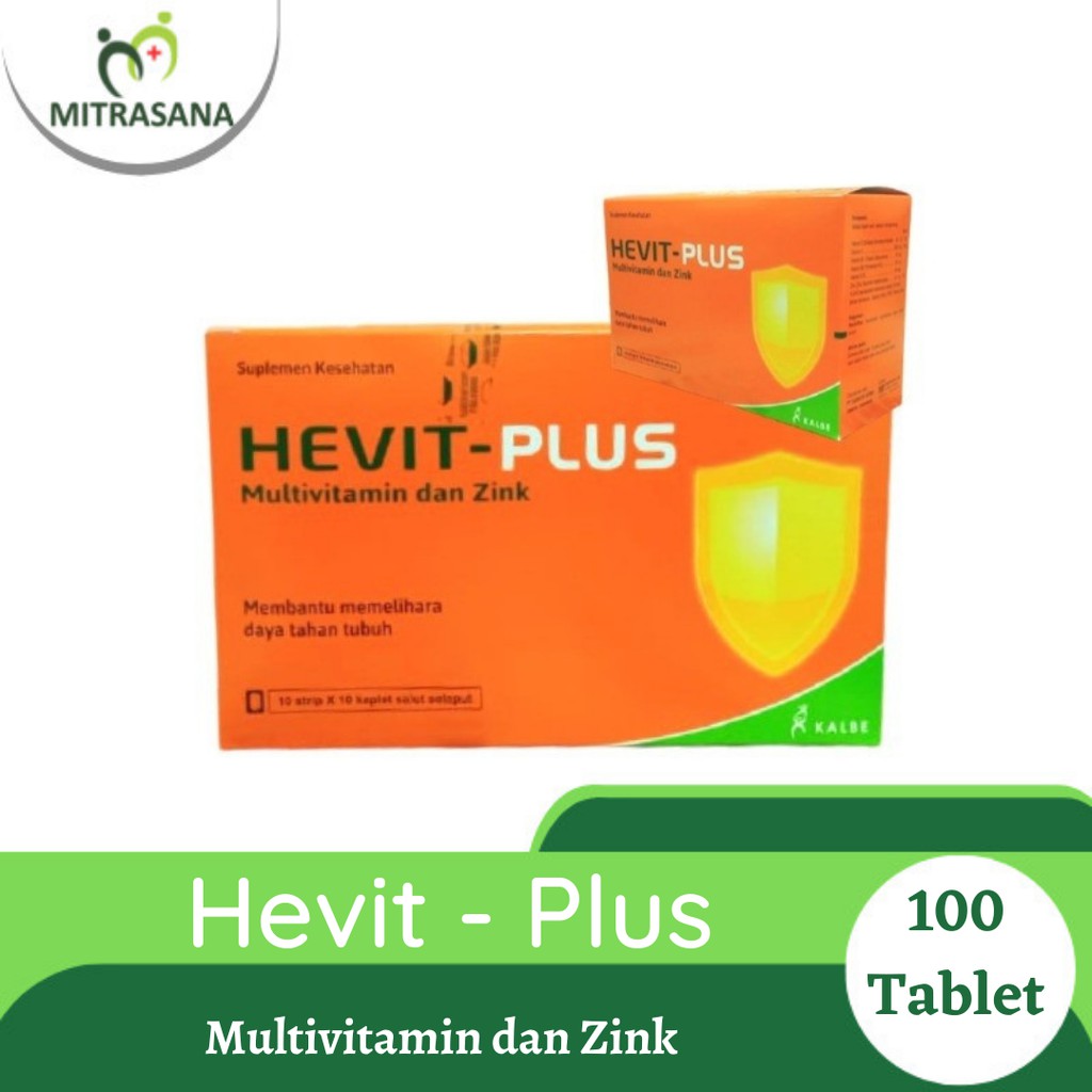 Jual Hevit Plus - Multivitamin C 500 Mg, B1, B6, B12, E dan Zinc ...