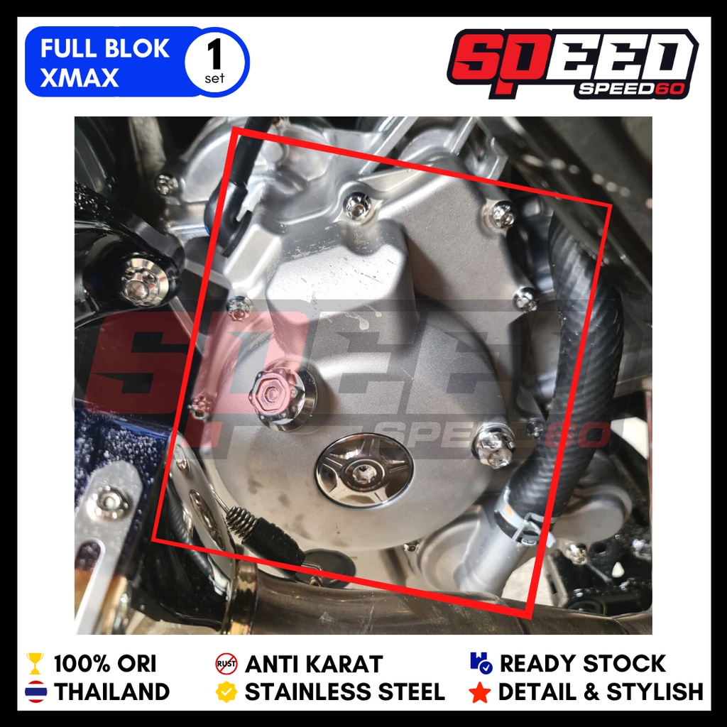 Jual Baut Set Xmax Blok Koin Tutup Oli Probolt Stainless King Nut ...