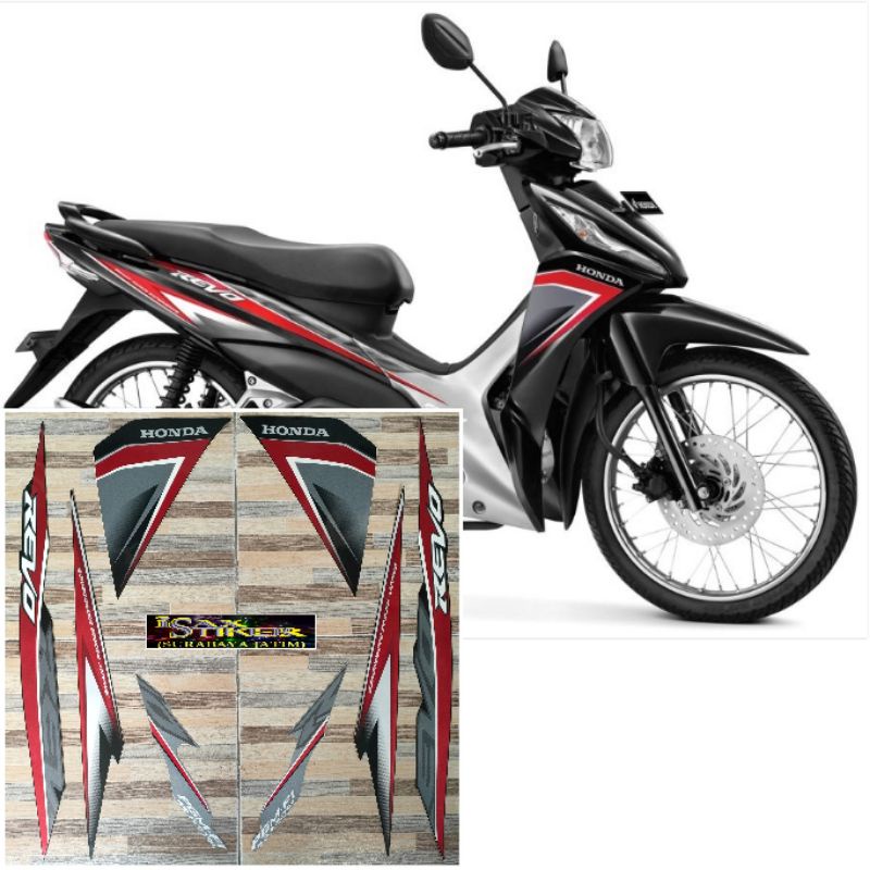 Jual striping original Honda Revo PGM Fi SW hitam tahun 2015 | Shopee ...