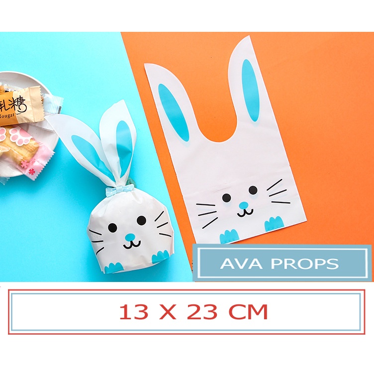 Jual HARGA 1 SET 10 LEMBAR Plastik Snack Rabbit Kelinci Set Ear Bag ...