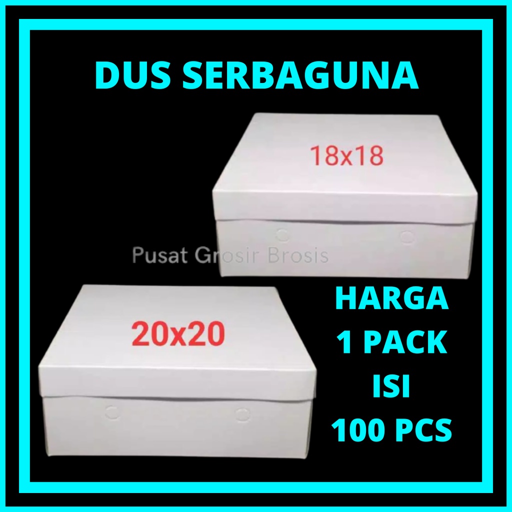 Jual COD-100pcs - Dus Polos Putih / Kotak Nasi / Kotak kue / Dus | Box ...
