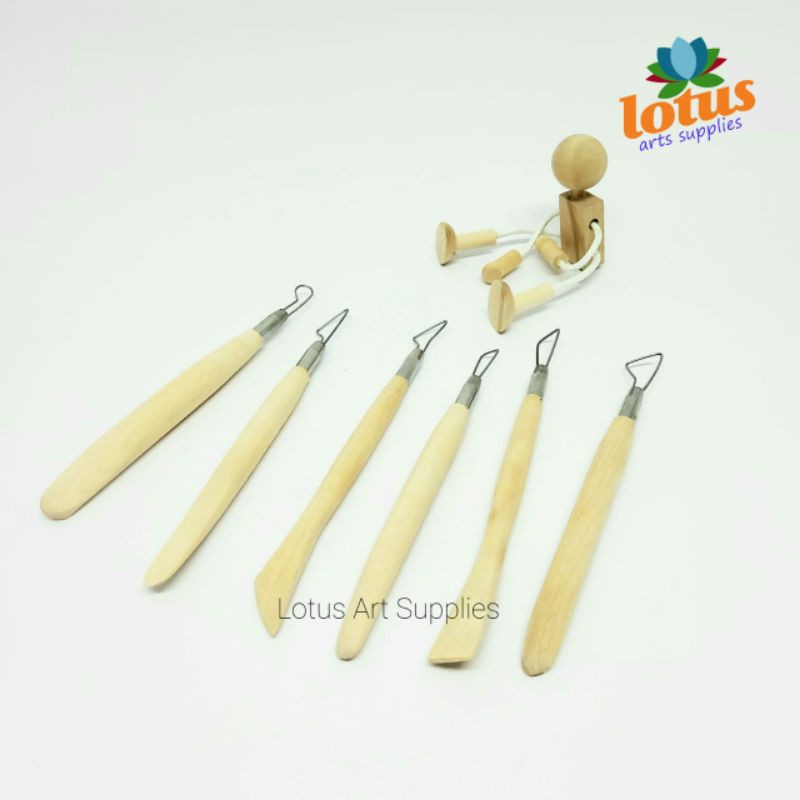 Jual Clay Sculpting Pottery Carving Tools set 6 Alat Ukir Cukil Art ...