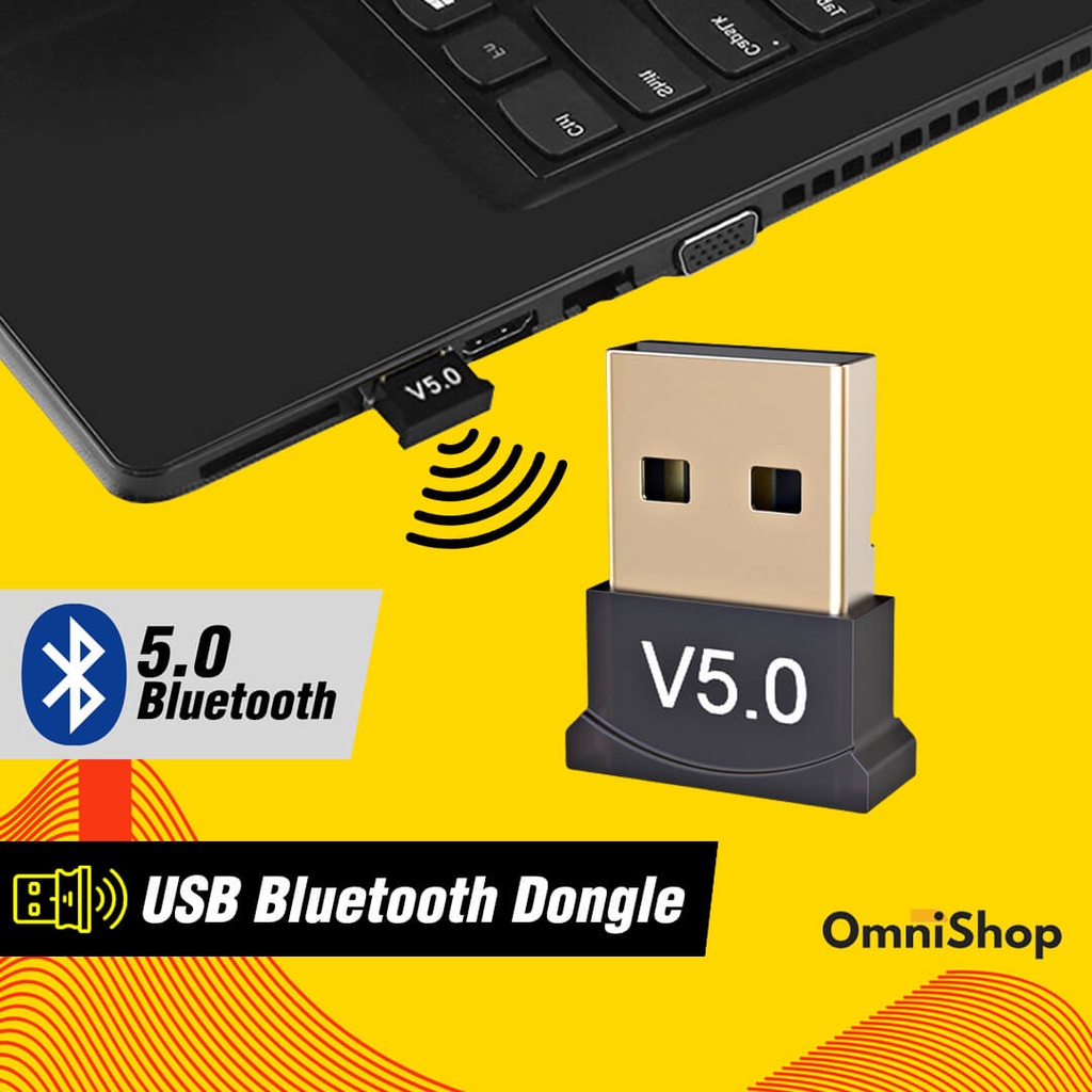 Jual Bluetooth Receiver 5.0 Dongle Blutut USB Laptop PC Komputer ...